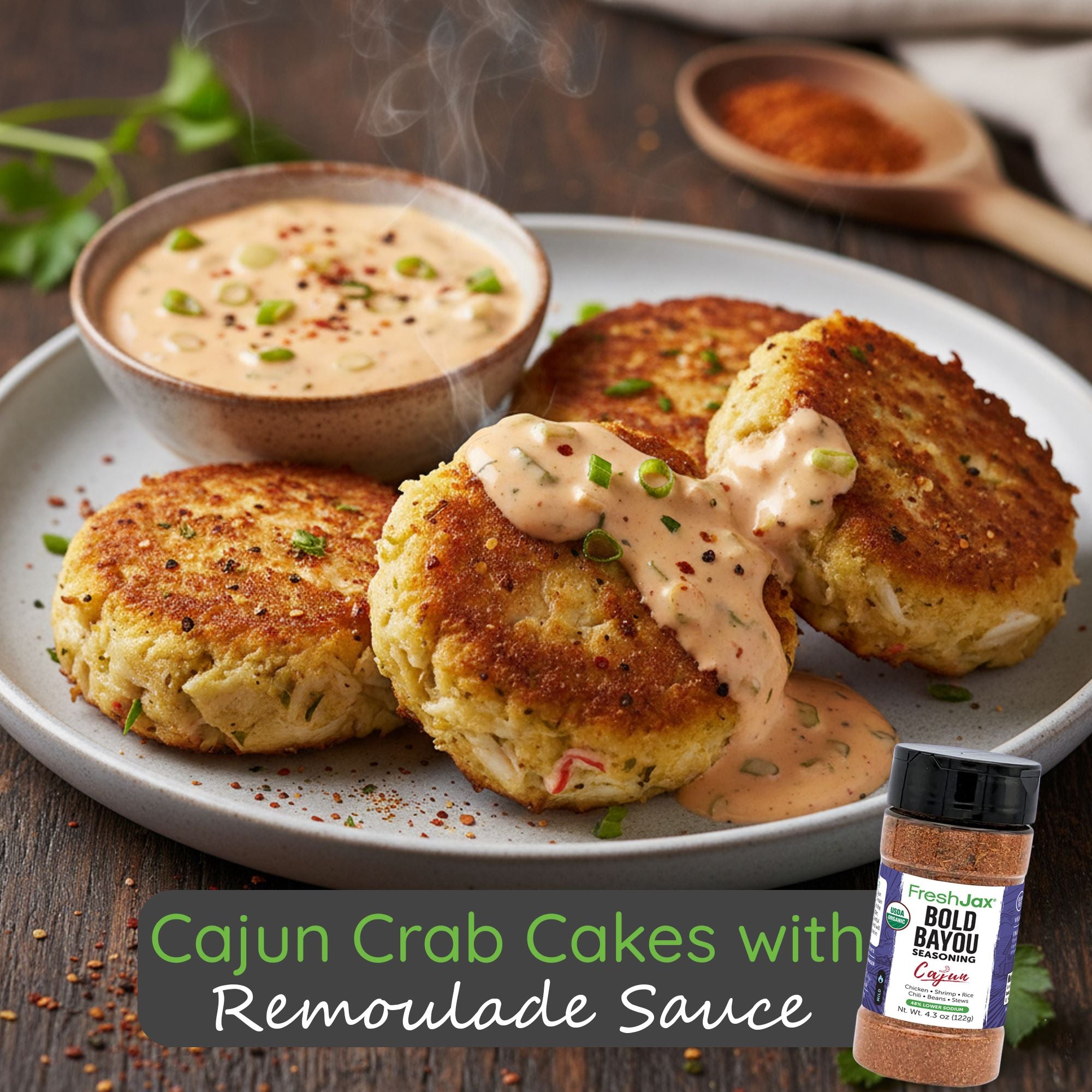 Cajun Crab Cakes with Remoulade Sauce – FreshJax