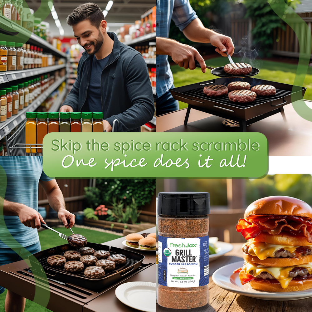 Grill Master Organic Burger Seasoning – For Burgers That Rule the Gril