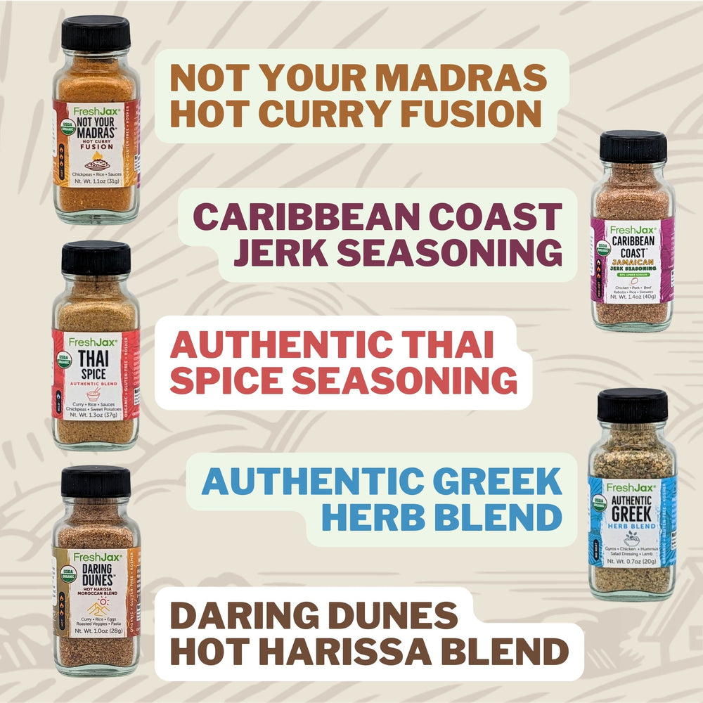 Taste of the World Spice Gift Set - 5 Sampler Sized Seasonings