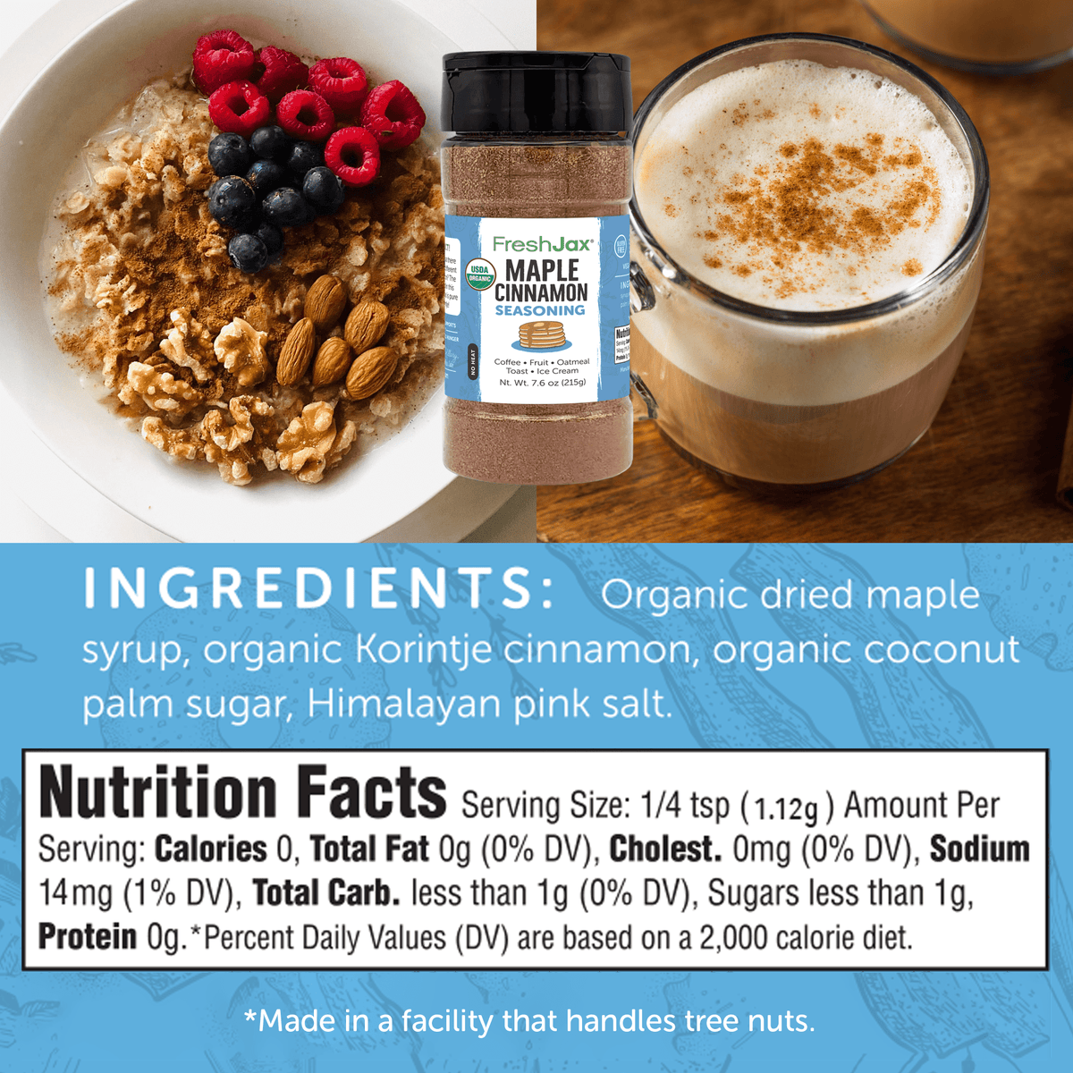 Organic Maple Cinnamon Blend – Cozy Sweetness in Every Sprinkle