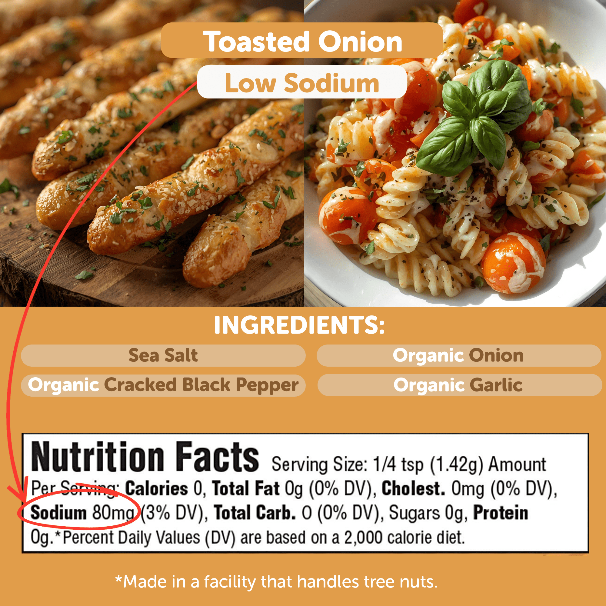 FreshJax Toasted Onion All-Purpose Seasoning – Low Sodium Bold & Savor